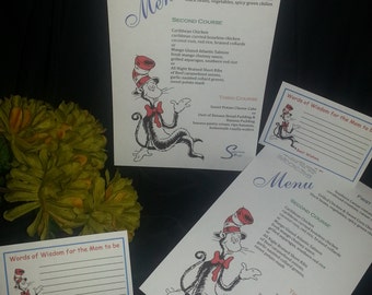 DYI / Printable Dr.Seuss Menu Card - PDF