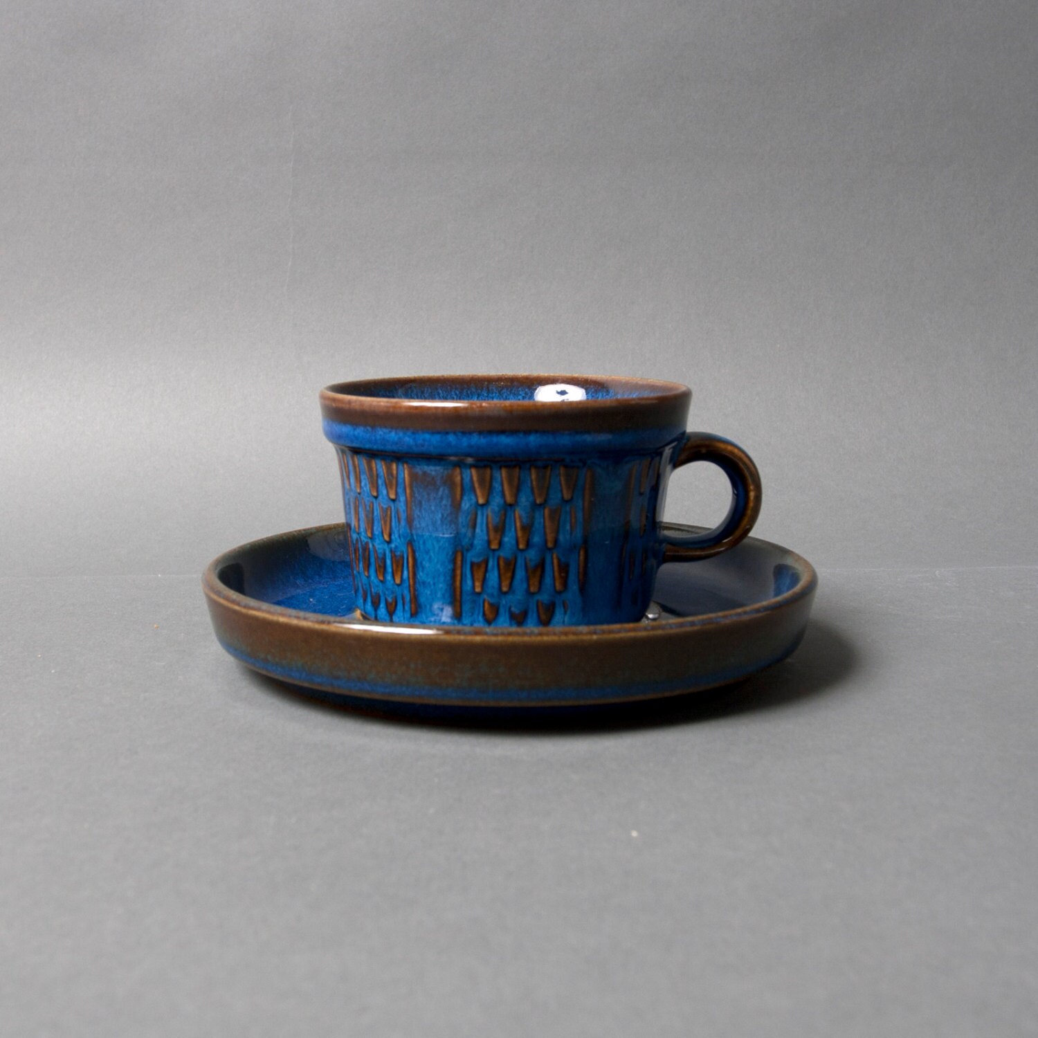 vintage cup saucer collection art pottery danish soholm mid century ...