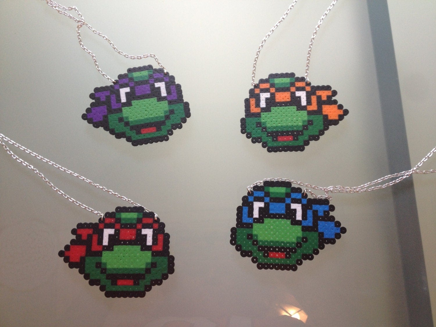 Teenage Mutant Ninja Turtles Perler Bead Necklace Homemade