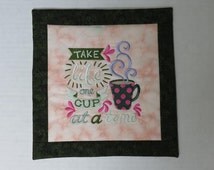 Unique personalized mug rug related items | Etsy