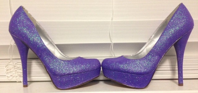 Light Purple Lilac Glitter High Heels