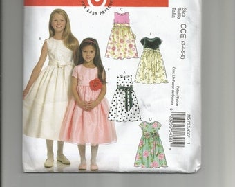 Formal Dress pattern - Girls - M5795 McCalls
