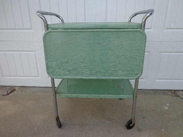 Vintage Cosco Bar Cart Mid Century Tea Cart Mid-Century MCM Green ...