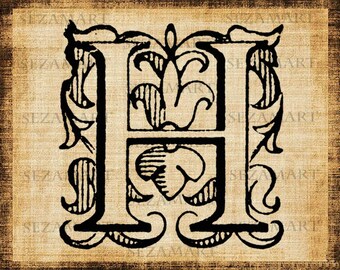 Popular items for vintage letter h on Etsy