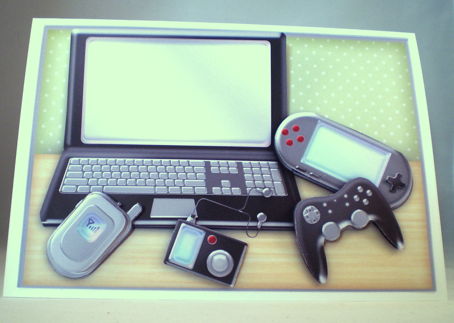 Handmade 3D Computer Birthday Card Mobile