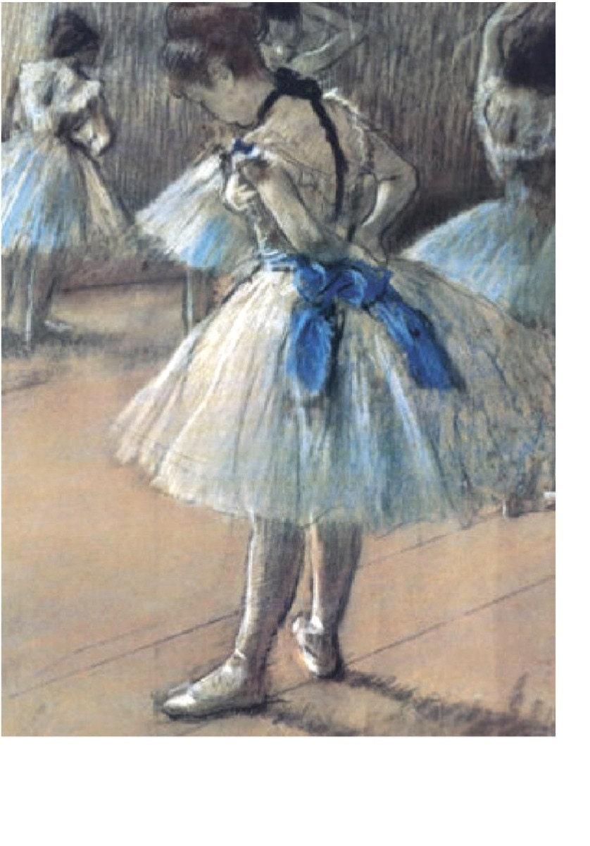 Dance Class by Edgar Degas. Blue Tutus Ballet dance