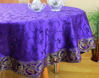 Popular items for purple tablecloth on Etsy