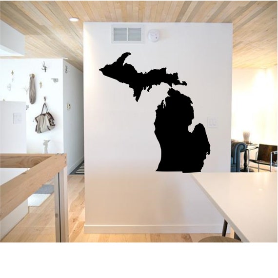Map of Michigan Wall Decal by TipitDesigns on Etsy