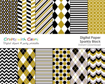 Popular items for black white and gold on Etsy