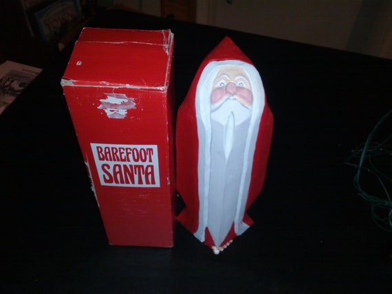 Barefoot Santa Figurine by Department 56 vintage hand painted