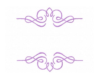 Machine Embroidery Design Modern Monogram Frames 3 by FabricModern