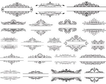 INSTANT DOWNLOAD Digital Frame Border Clipart Frame Clip Art Flourish ...