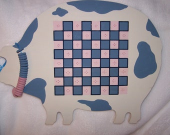 Wooden checker set | Etsy