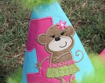 Popular items for monkey birthday hat on Etsy