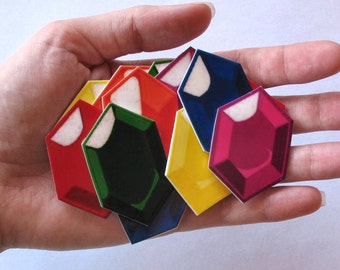 Set of 6 Rupees Legend of Zelda Rupee Link Nintendo Plastic Cosplay ...