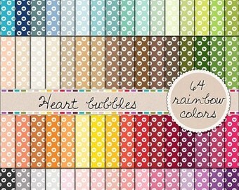 Popular items for digital heart papers on Etsy