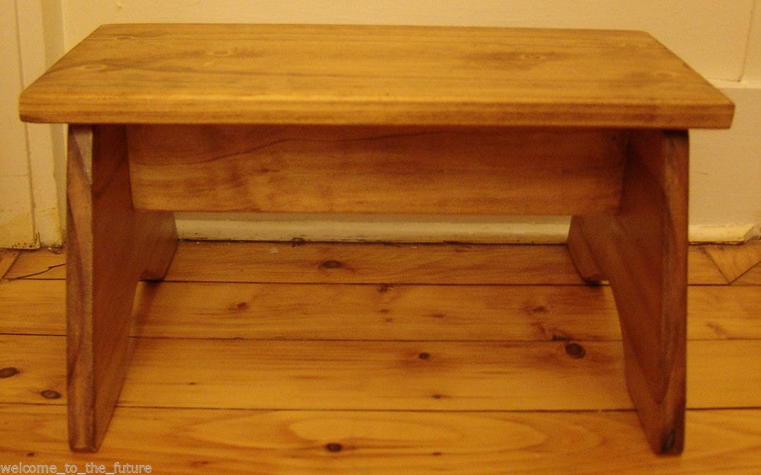 Handcrafted Heavy Duty Step Stool Compact by WindyWoodsWoodcraft
