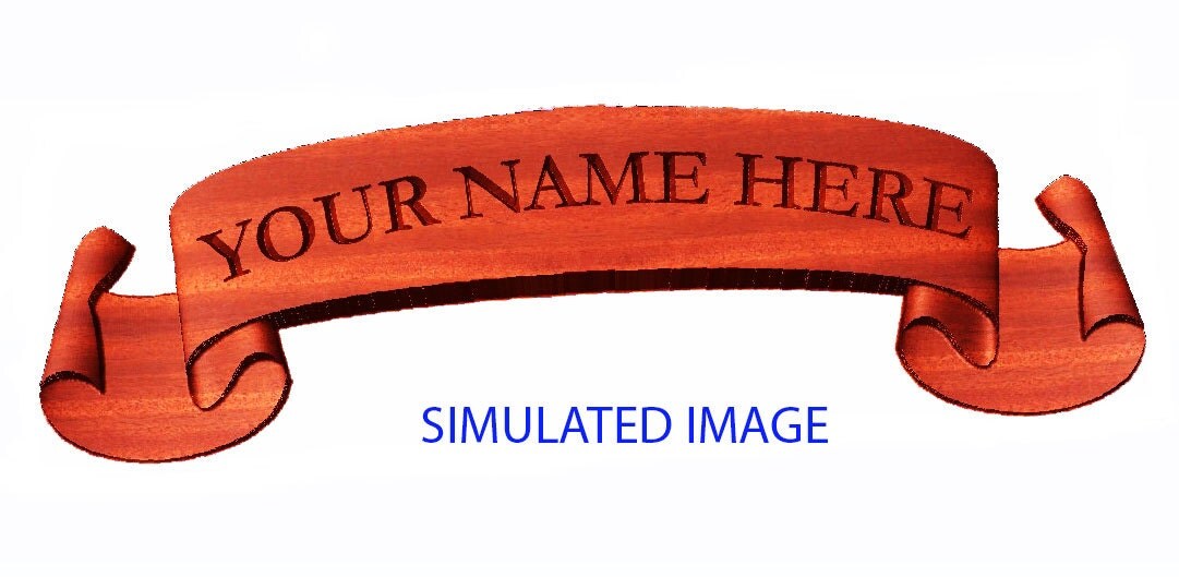 Custom Carved Wooden Name Board nautical boat home office