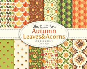 Popular items for fall digital paper on Etsy