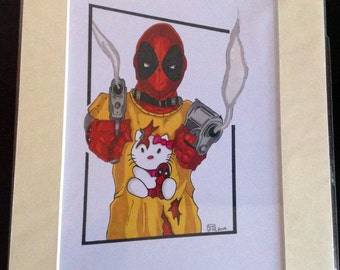 Deadpool and hello kitty mash up