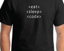 Unique eat sleep code related items | Etsy