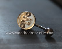 Unique initial belly ring related items | Etsy