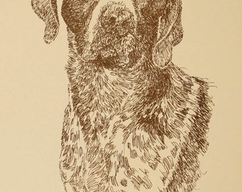 Popular items for pointer dog art on Etsy