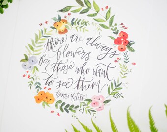 Always Flowers for Those Who See Them- Inspiration Quote - Hand ...