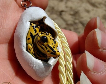 Bumble Bee Ball Python Snake Hatching Necklace Pendant