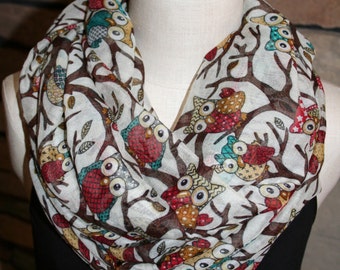 Owl infinity scarf | Etsy