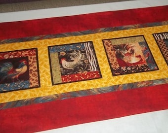Rooster table runner | Etsy