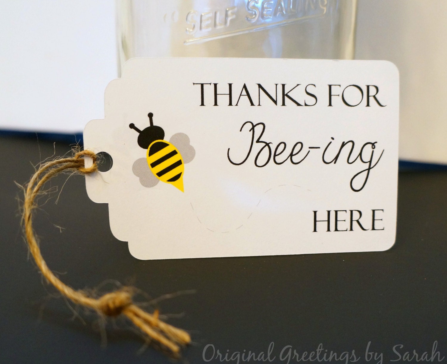 Thanks for Bee-ing Here Favor Tag Mommy to Bee Baby Shower
