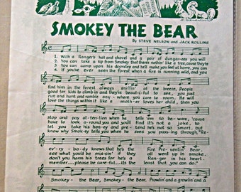 Popular items for smokey the bear on Etsy