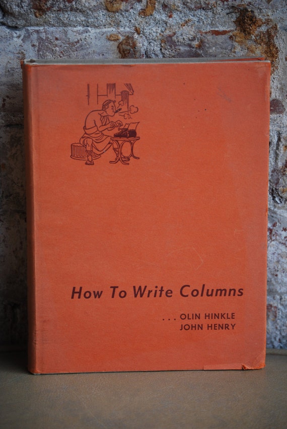 Vintage Book How to Write Columns