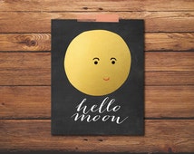 Popular items for moon illustration on Etsy