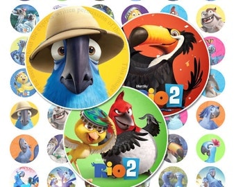 Rio 2 - 1" Bottle Cap Images - Digital Collage Sheet 8.5x11" and 4x6 ...