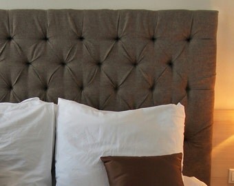 All colors avaliable - Dark Gray Diamond Tufted headboard, Linen (in ...