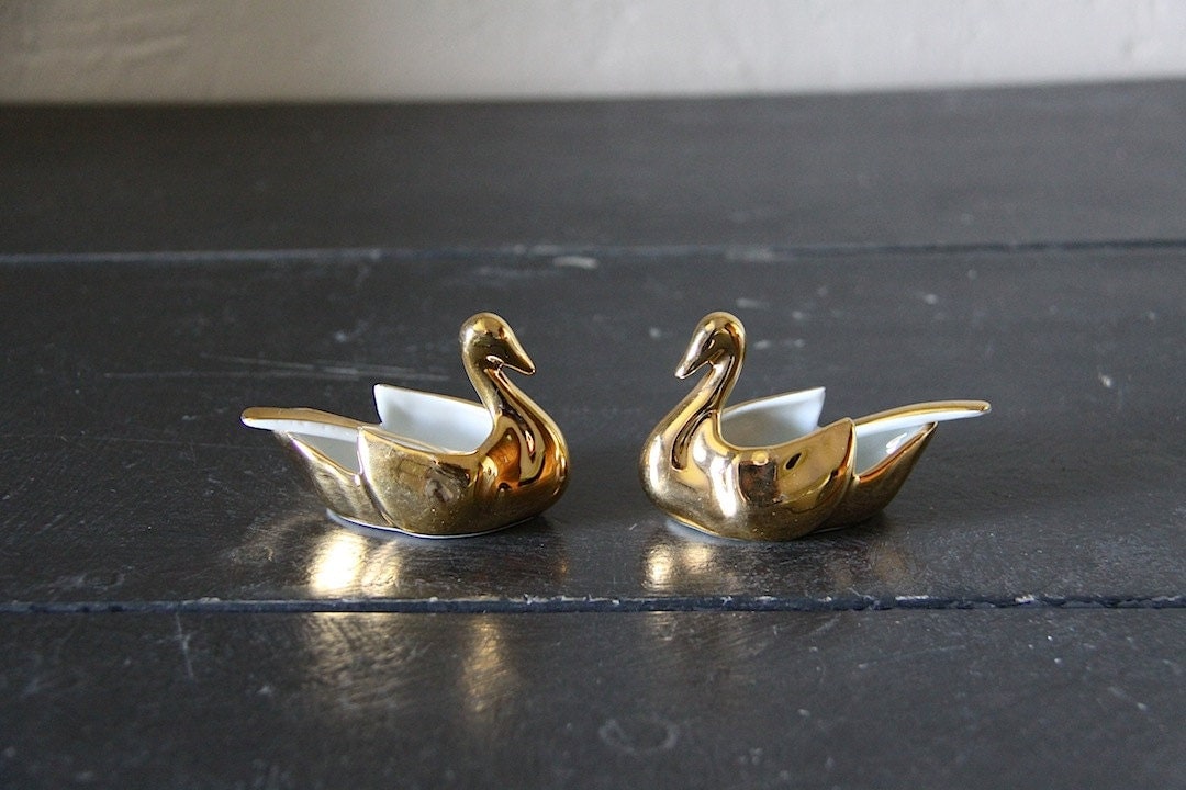 Vintage French Condiment Set Salt Pepper / Caviar Set with Spoons ...