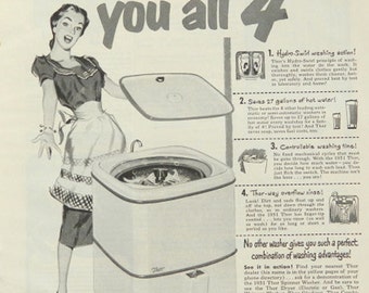 Washing machine ad | Etsy