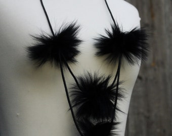 Fur necklace | Etsy