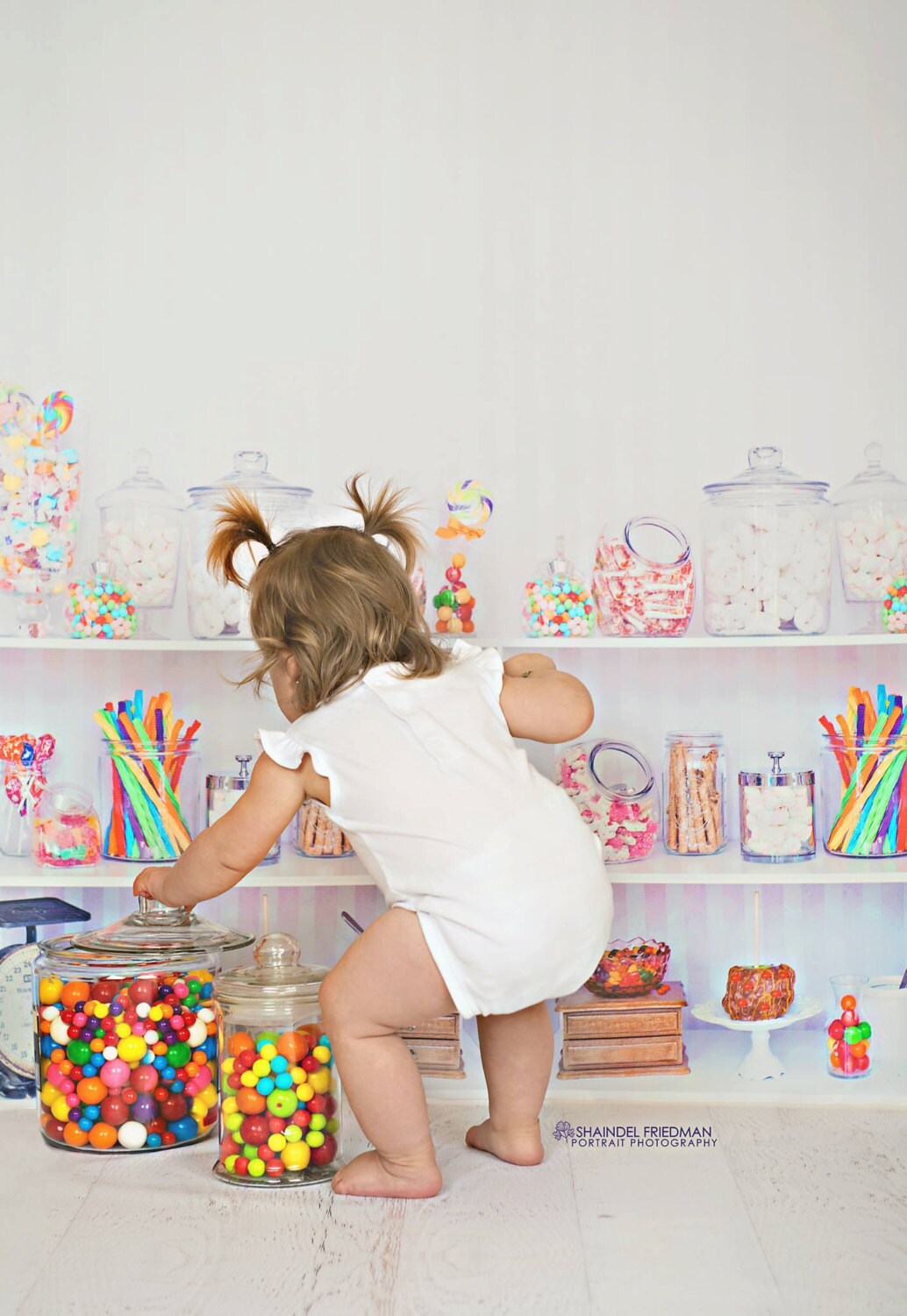 Backdrop Candy Shop 5x5 Vinyl Photography Backdrop by InkAndElm