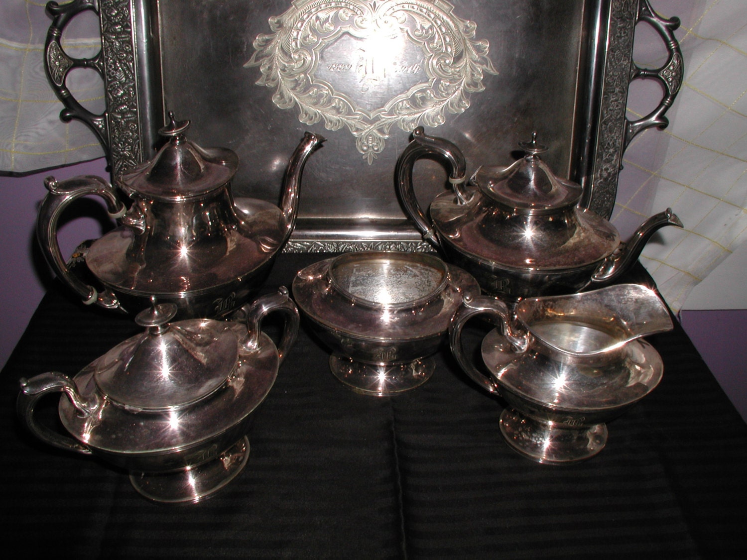 Antique Reed & Barton Quadruple Silver Tea and Coffee Service 1889-1914 ...
