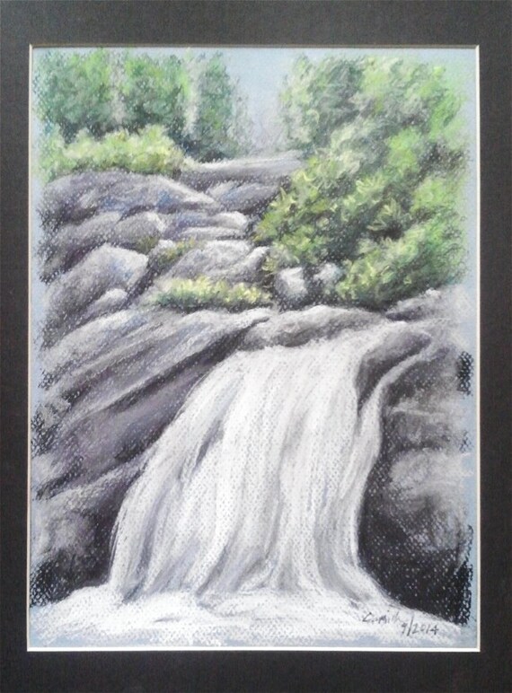 Pencil Drawings Of Rock Waterfalls