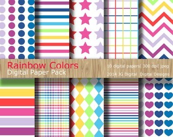 Tribal Patterns Brights Digital Paper Pack Collection 3001