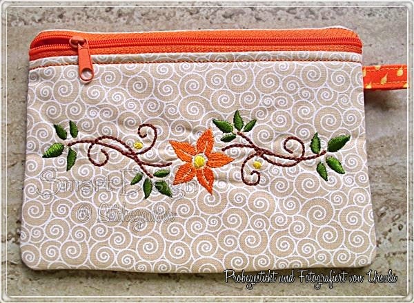 ITH Project Zipper Bag with lining 5x7 Hoop Embroidery