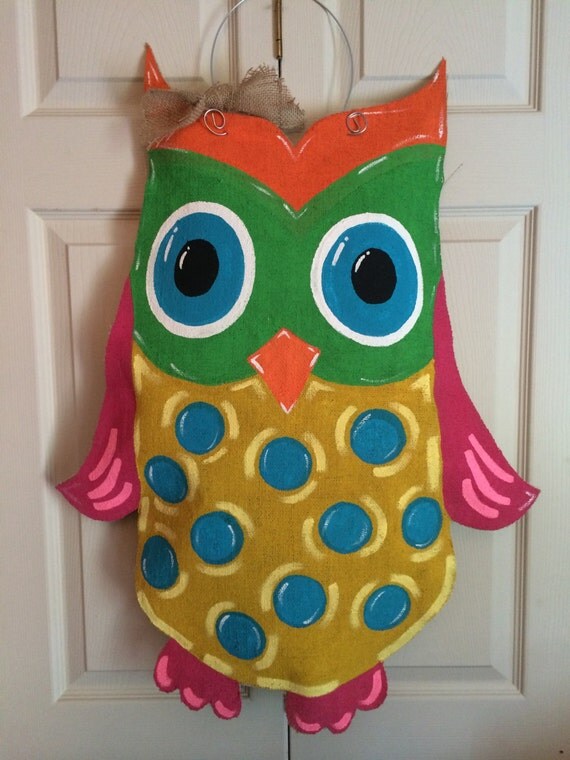 Items similar to Owl Door Hanger on Etsy