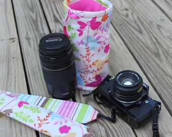 Items similar to 3 Piece DSL Camera Gift Set Wide Strap with lens ...