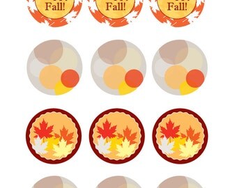 Fall cupcake toppers | Etsy