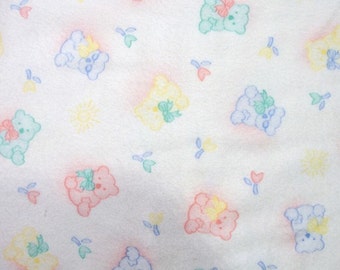 Flannel baby print teddy bears fabric 2 3/4 yards
