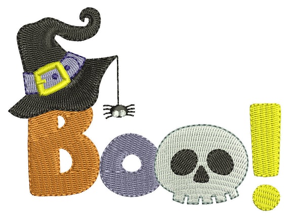 Halloween machine embroidery design. Cute halloween embroidery, 3 sizes ...